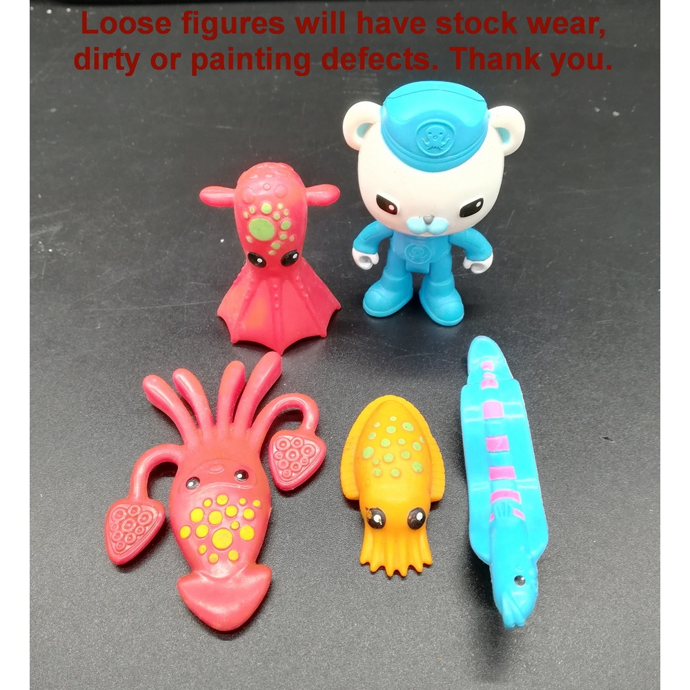LOT 5pcs/set Cartoon Octonauts CAPTAIN BARNACLES With VAMPIRE SQUID and ...