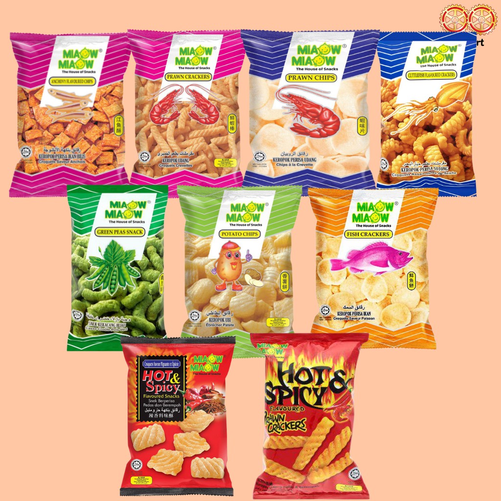 Miaow Miaow Snacks (Cuttlefish/GreenPea/PotatoChips) | Shopee Malaysia