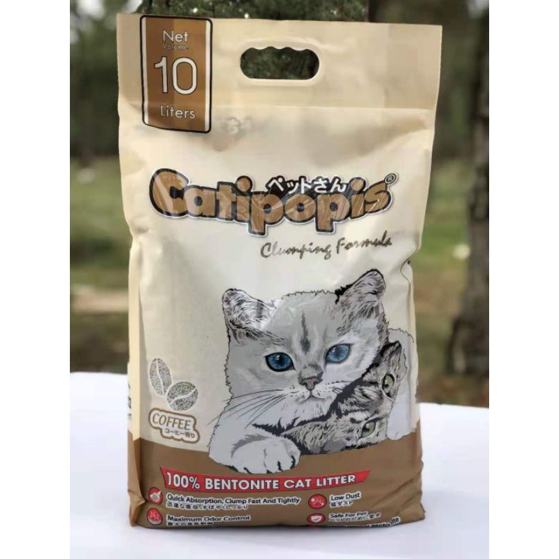 CATIPOPIS CAT LITTER 10L 🔥3 KALI WANGIAN🔥Pasir Kucing Premium | Shopee ...