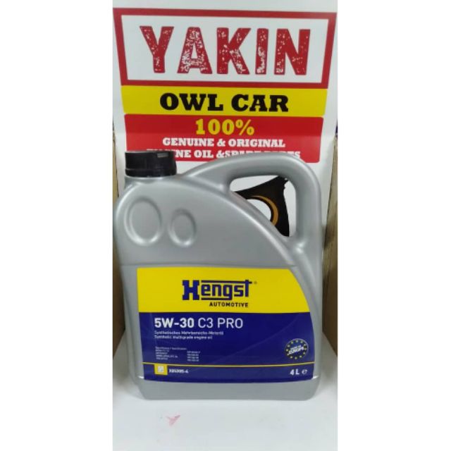 Hengst engine oil C3 PRO 5W30 4 LITER | Shopee Malaysia