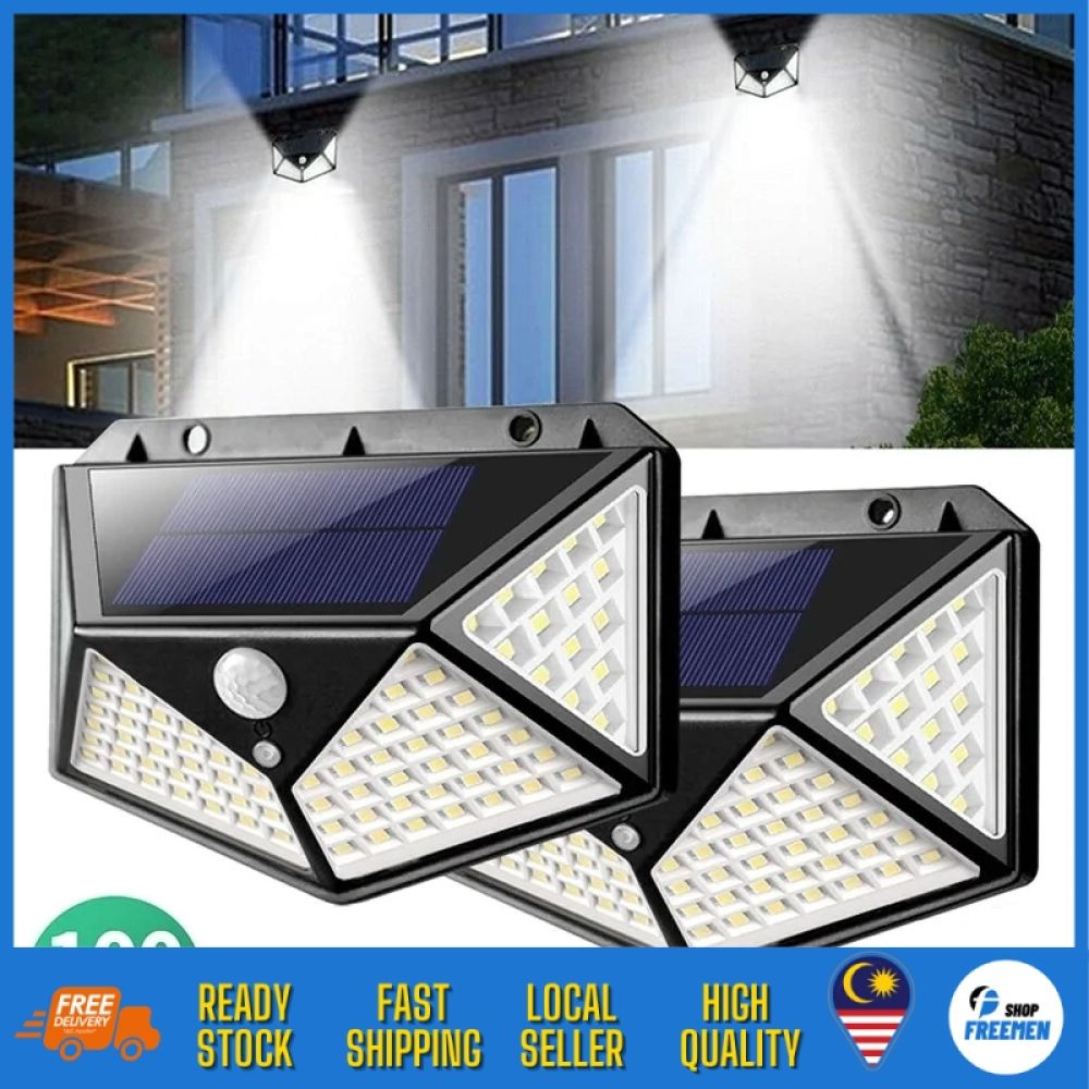 100 LED Motion Sensor Solar Light Waterproof Wall Lamp Outdoor Home Security Night Lighting 3 ...