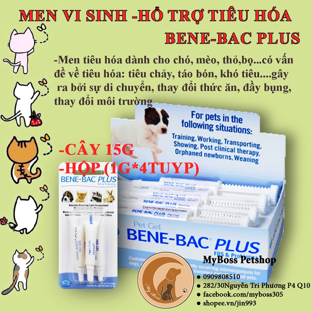 Bene-bac-plus Probiotics - Supports Digestion Of Dogs And Cats 1g (Box ...