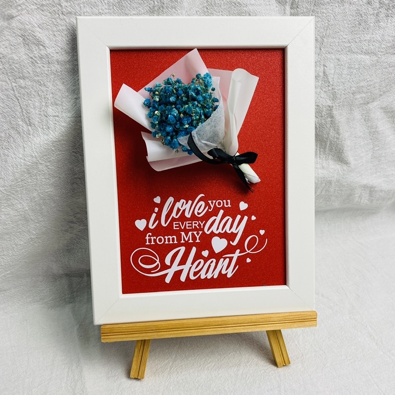 Customise Wording with XS Mini Bouquet Frame (A5 size) Available change ...