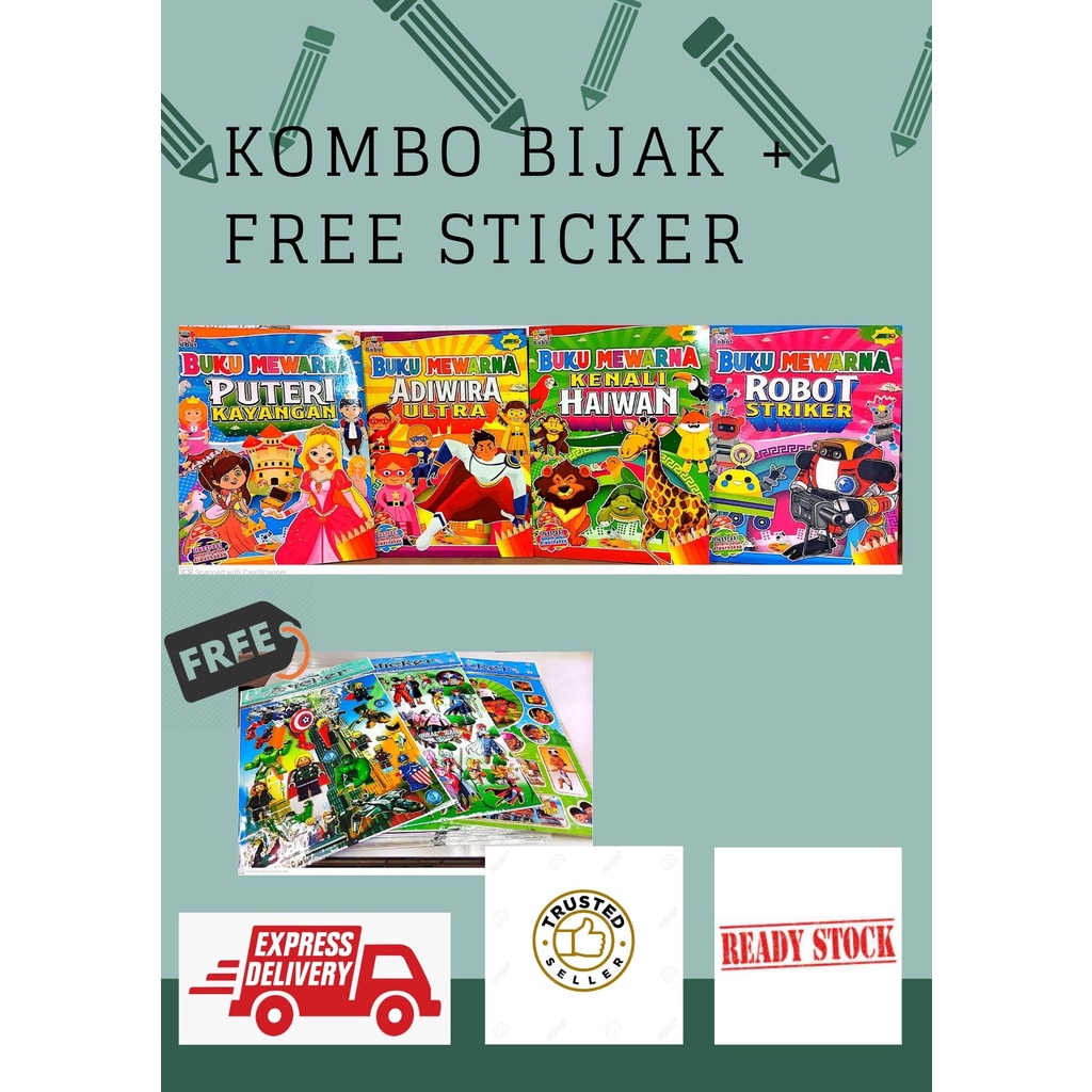 🔥BUKU MEWARNA/COLOURING BOOK FOR KIDS 🔥 | Shopee Malaysia
