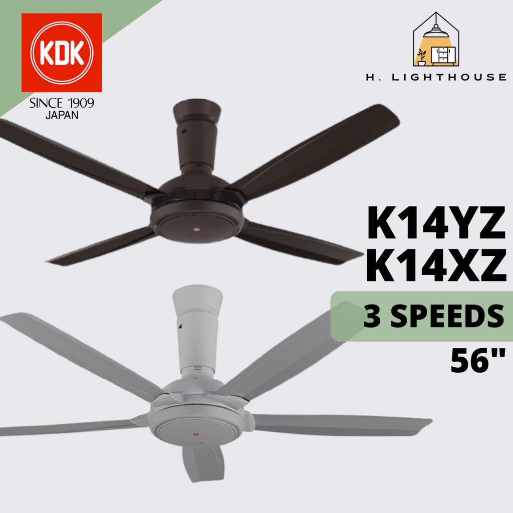 KDK Ceiling Fan Z Series K14YZ K14XZ 56" 5 Blades 4 Blades with Remote ...