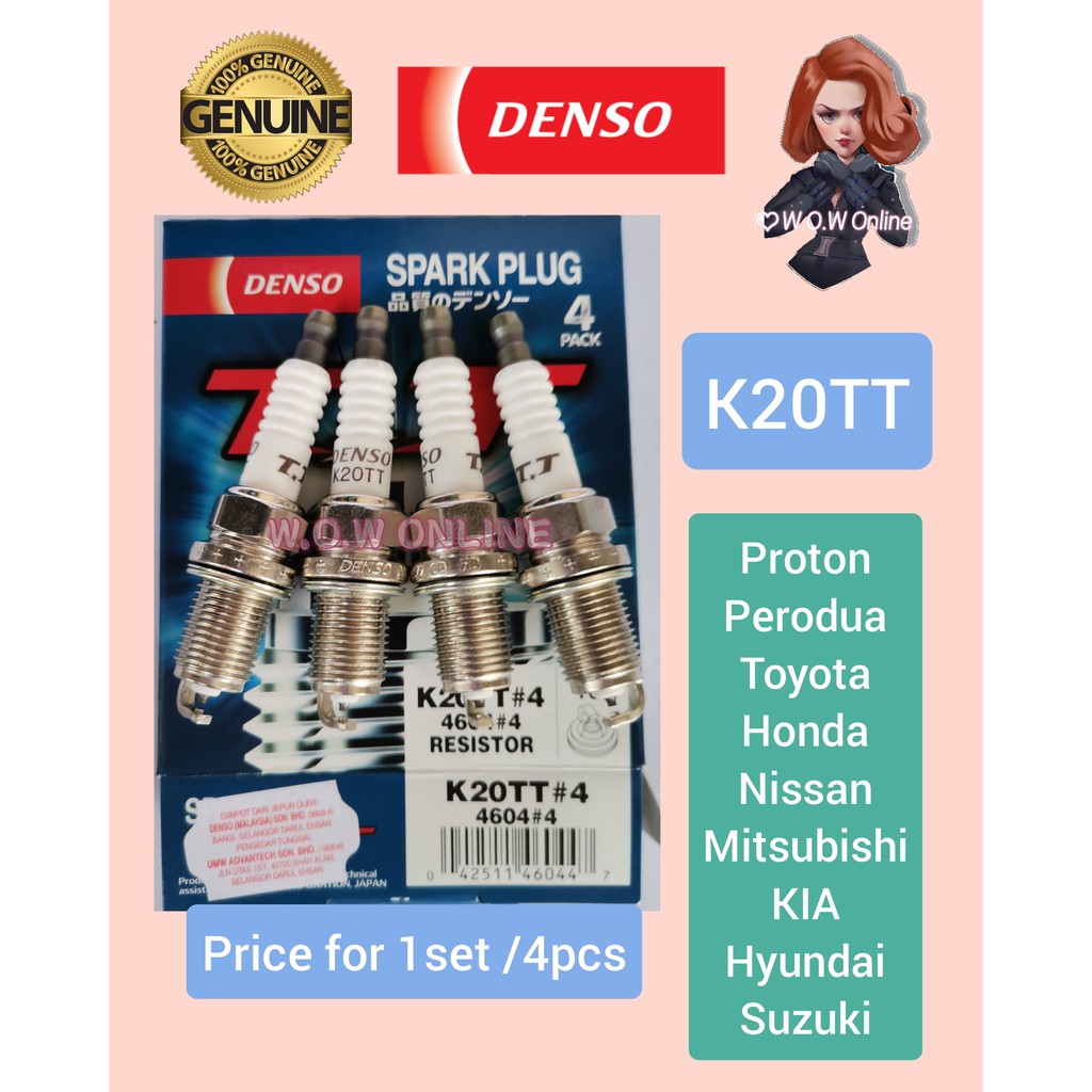 100% ORIGINAL DENSO TT SPARK PLUG K20TT CAMRY /ESTIMA /ALTIS /VIOS ...