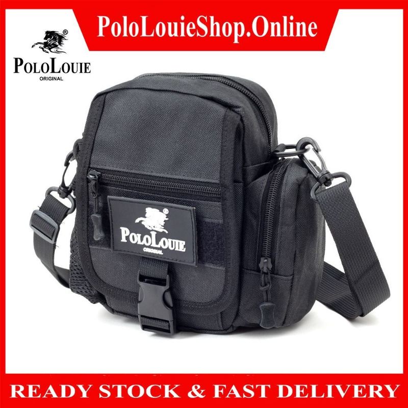 Original Polo Louie Men 2-in-1 Sling Shoulder Bag Outdoor Army Tactical ...