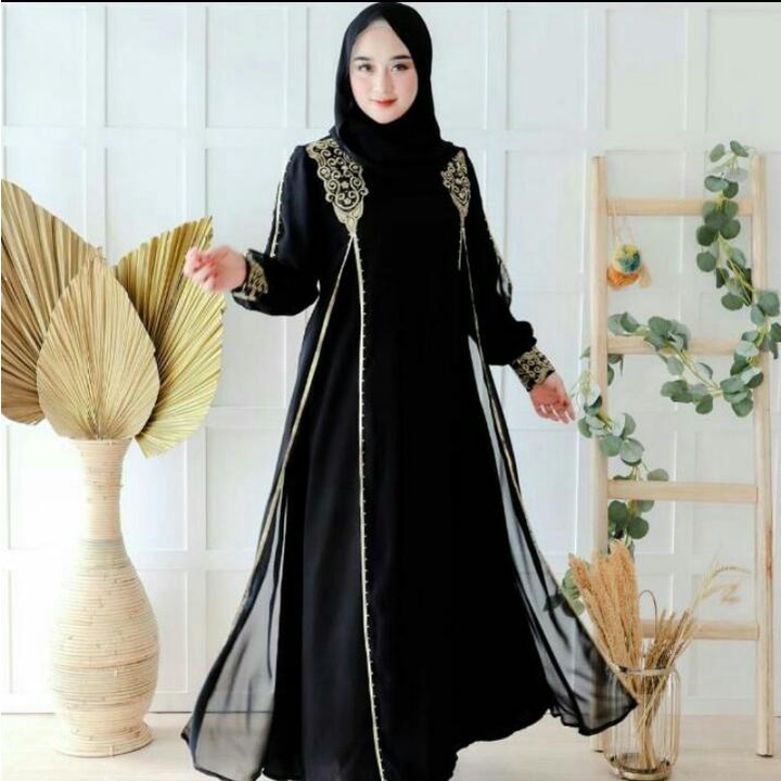 New Abaya Gamis Maxi Dress Saudi Arabia Embroidered Zephy Turkey Umrah ...