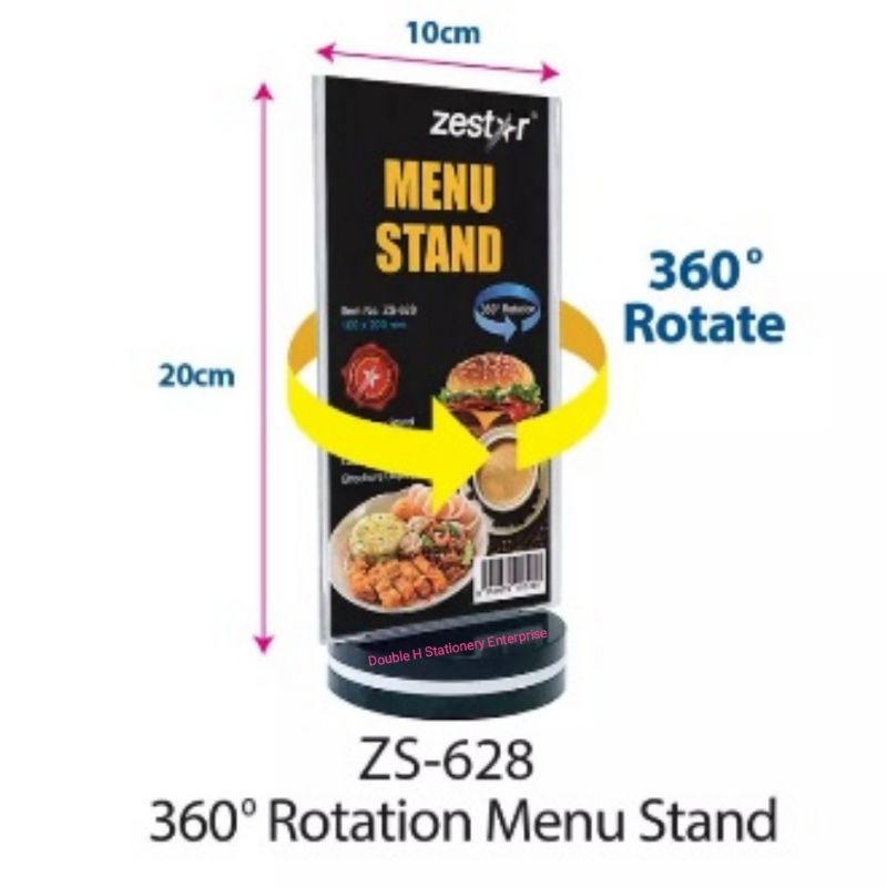 ZESTAR Menu STand 100mm x 200mm 360° Rotation | Shopee Malaysia