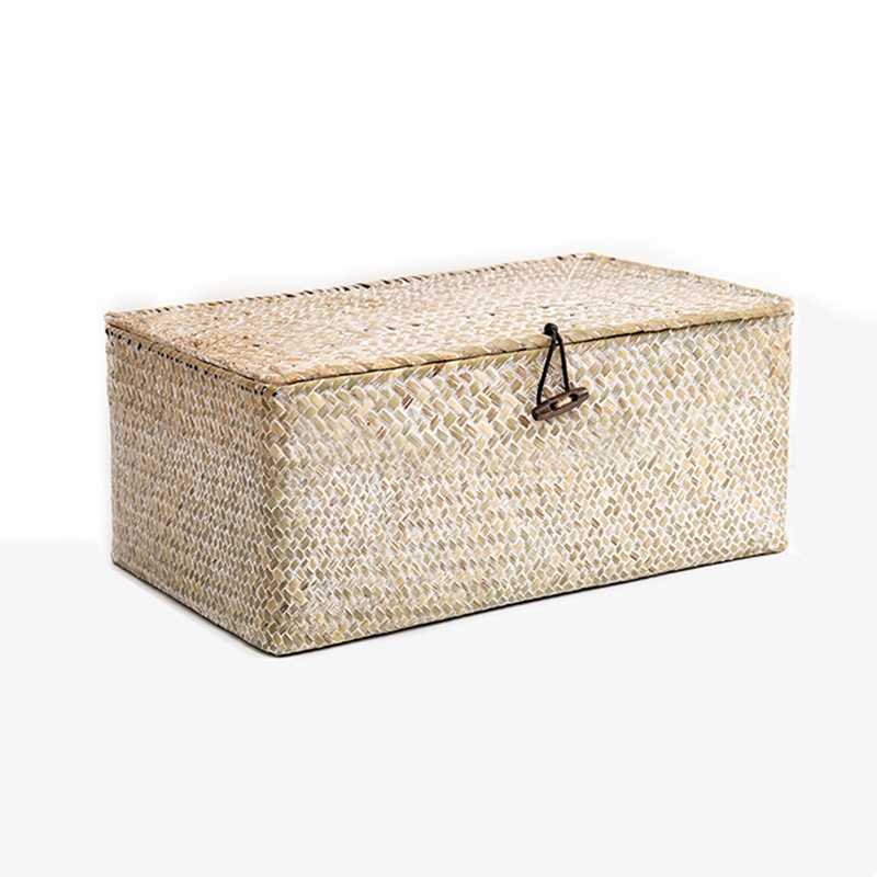 Japanese Style Storage Basket Natural Rattan Basket Desk Hand-Woven ...