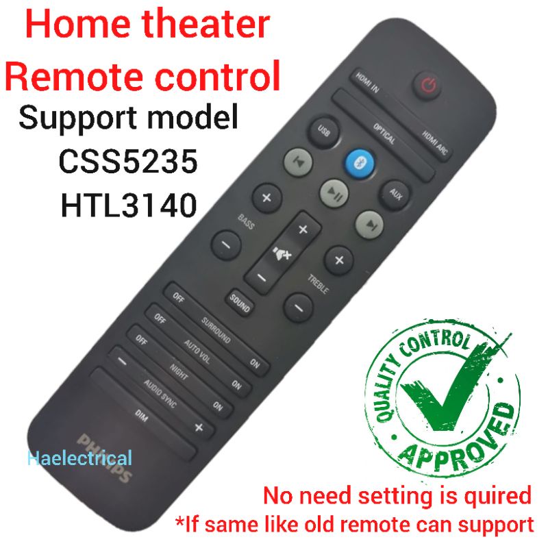 Philips home theater remote control CSS5235 HTL3140 | Shopee Malaysia