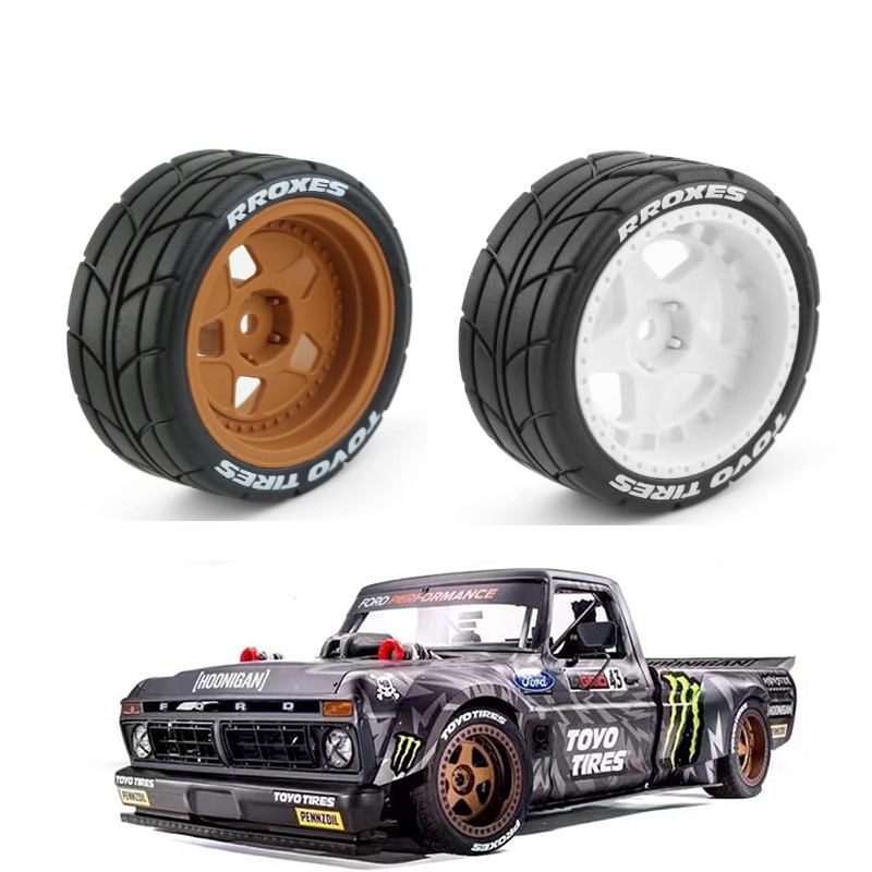 4pcs 1/10 RC Car On Road Rubber Tires Wheel for HSP HPI Kyosho Tamiya ...