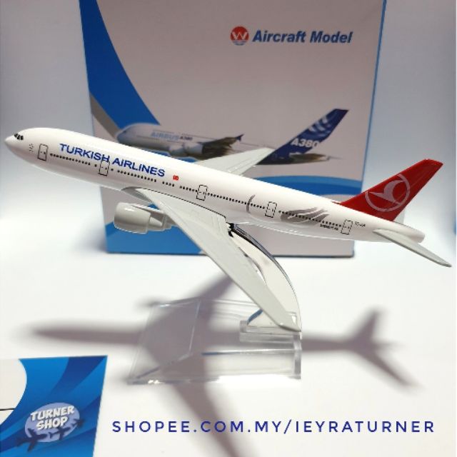 Turkish Airlines B777-300 Aircraft Model 16cm Die-cast Metal Airplane ...