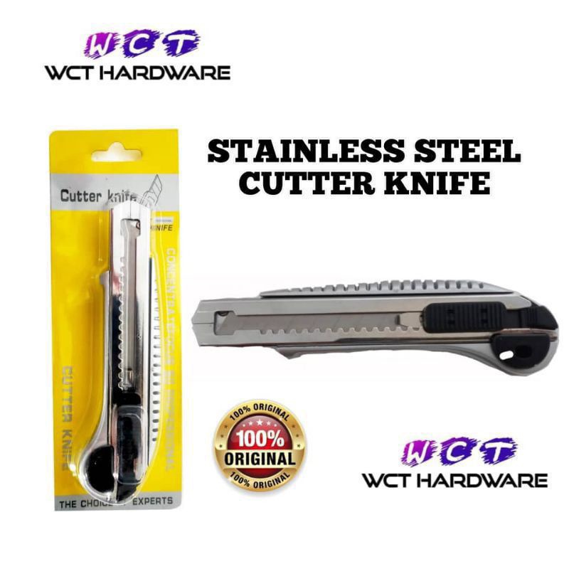 STAINLESS STEEL Big Size Cuter Knife 18MM Cutter Utility Knife 刀片 美工刀 ...