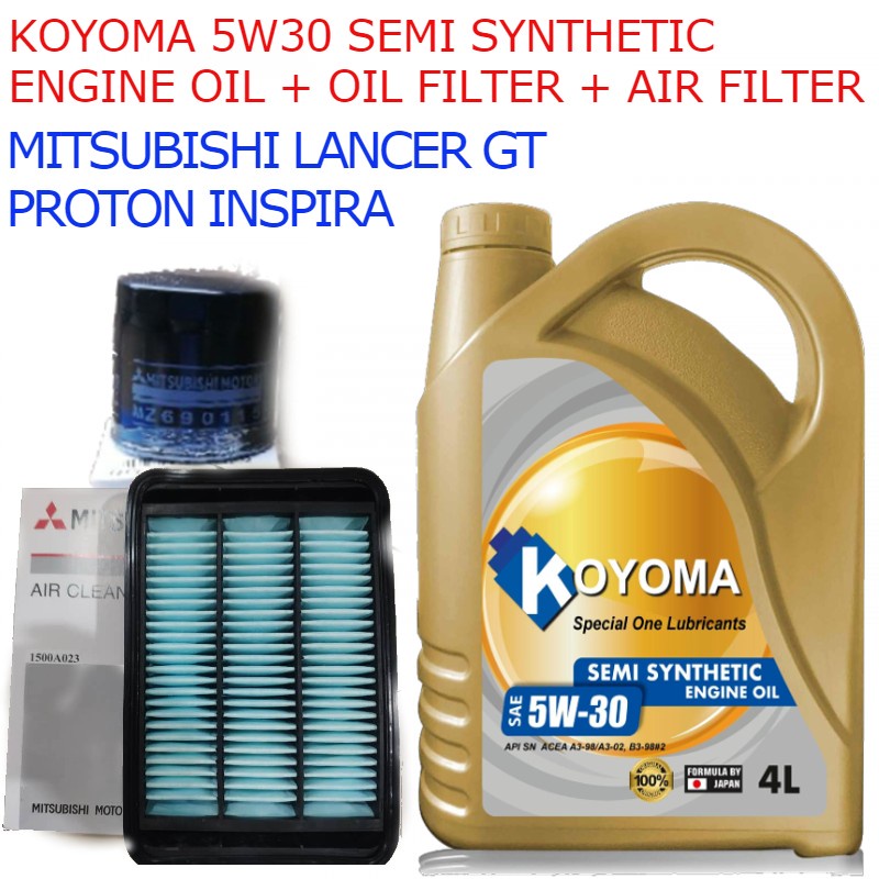 MITSUBISHI LANCER GT, PROTON INSPIRA OIL FILTER + AIR FILTER + KOYOMA ...