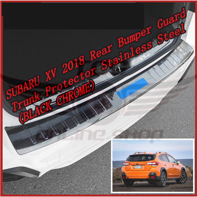 SUBARU XV 2018 - 2022 Rear Bumper Guard Trunk Protector Stainless Steel ...