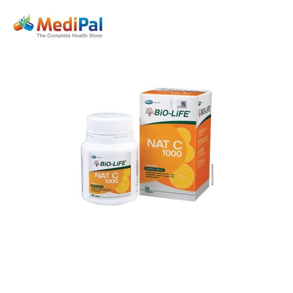 Medipal Biolife Nat C 1000mg 30 Tablets Citrus Bioflavonoids Hesperidin ...