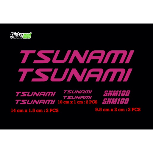 TSUNAMI Bicycle SNM 100 BIG /SMALL Frame Decal Sticker WaterProof ...