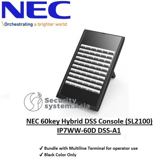 NEC 60 KEYS HYBRID 4W DSS CONSOLE IP7WW-60DDSS-A1 - CONSOLE - BLACK ...