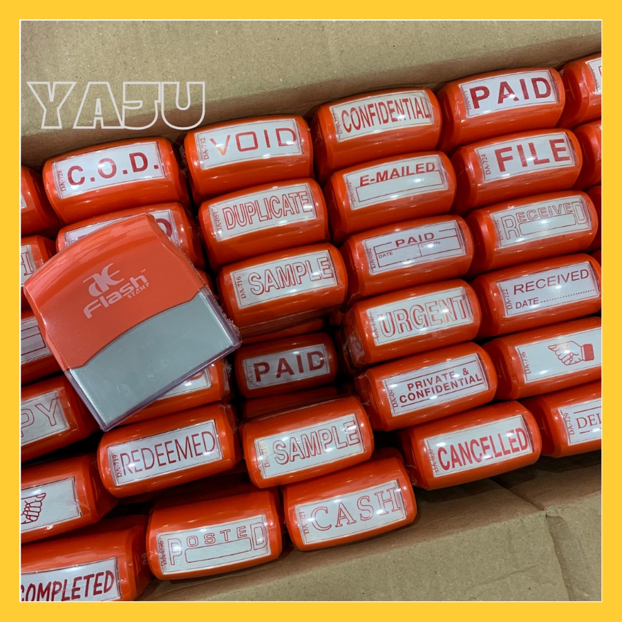 【YAJU!】AE Stock Stamp Self-Inking Ready Made Cop PAID URGENT C.O.D ...
