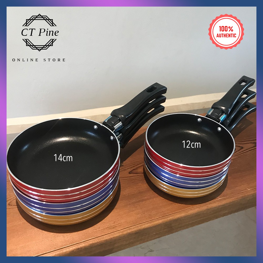 Non-Stick Mini Fry Pan [12cm, 14cm] /// Small Colourful Wok Fried Egg ...