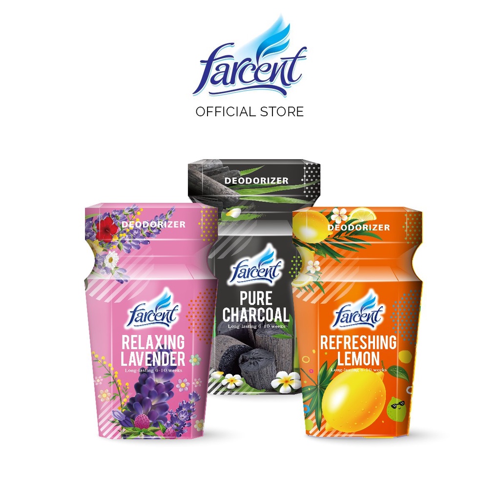 Farcent Deodorizer Charcoal Lavender Lemon Bathroom Storage Large Space ...