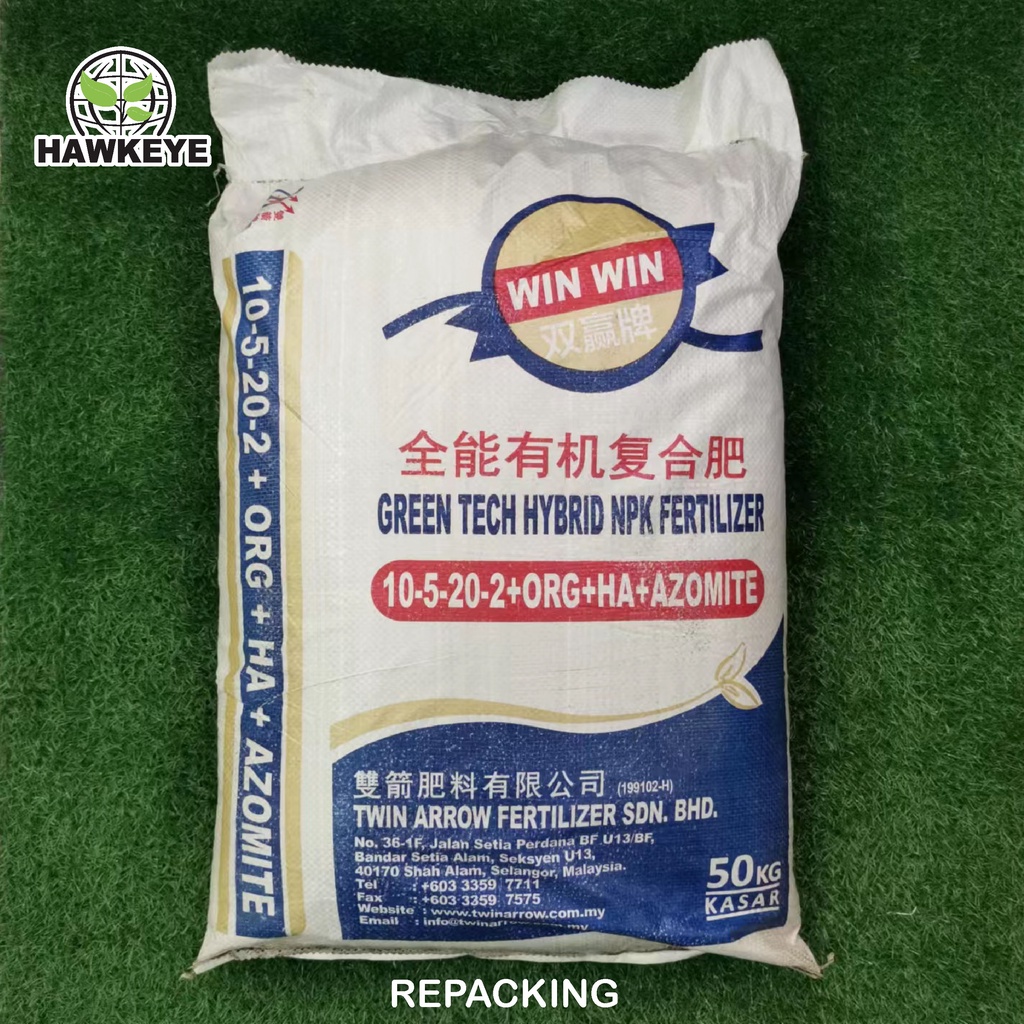 Win Win – Green Tech Hybrid Compound Fertilizer 10-5-20 Repacking 800gm ...
