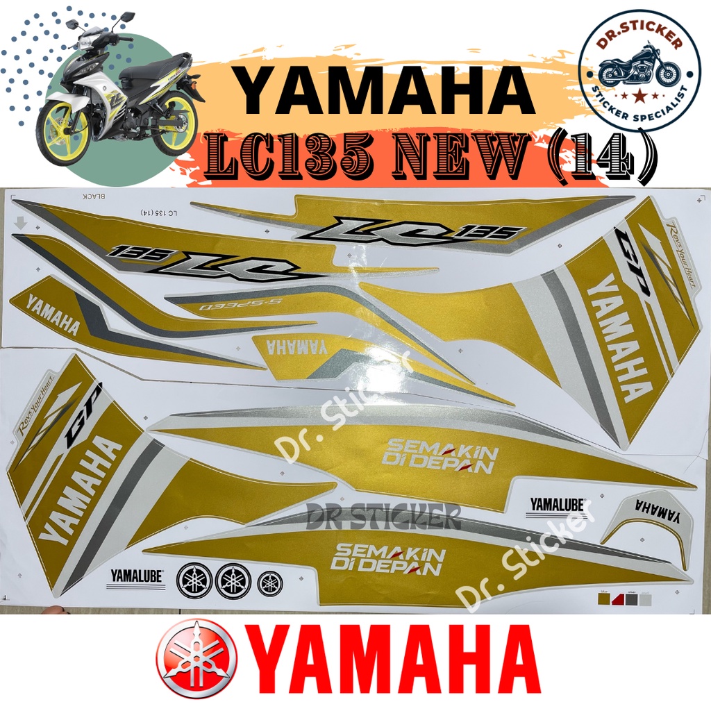 YAMAHA LC135 V2 V3 V4 SEMAKIN DIHADAPAN Stripe Stiker Sticker LC 135 GP ...