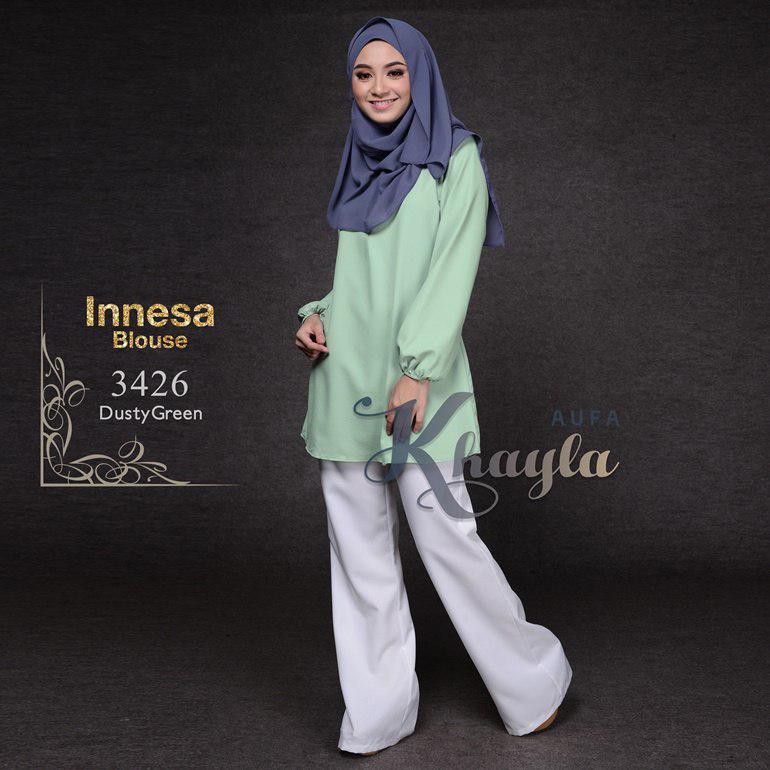 Aufa Khayla Innesa Muslimah Blouse + Plus Size | Shopee Malaysia