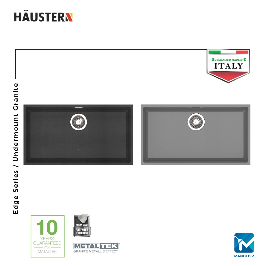 Haustern Edge Series Undermount Granite Sink Single Bowl (HT-EDGE-613 ...