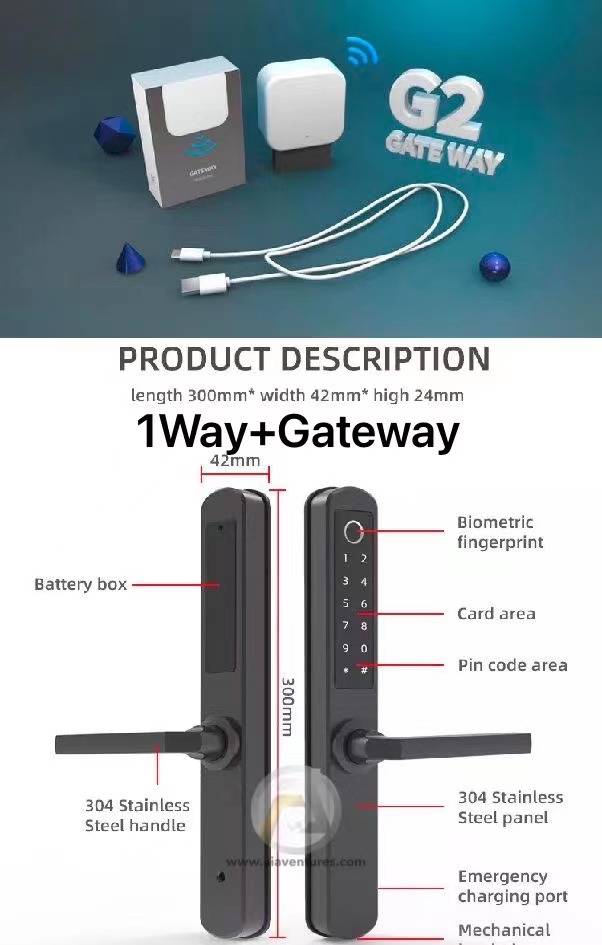 Smart Lock Grill Door Lock Smart Lock G100 TTLOCK Bluetooth APP Finger ...