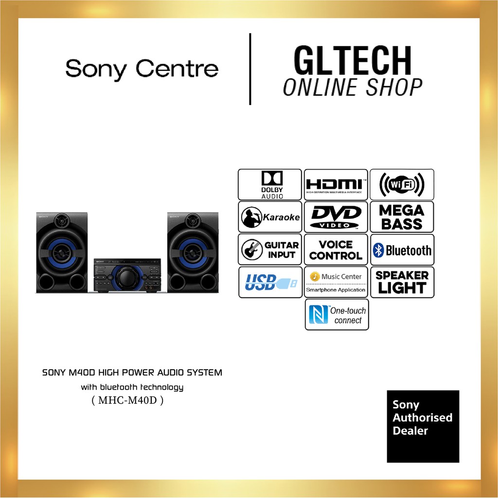 Sony [MHC-M40D] High Power Audio System with DVD M40D | Shopee Malaysia