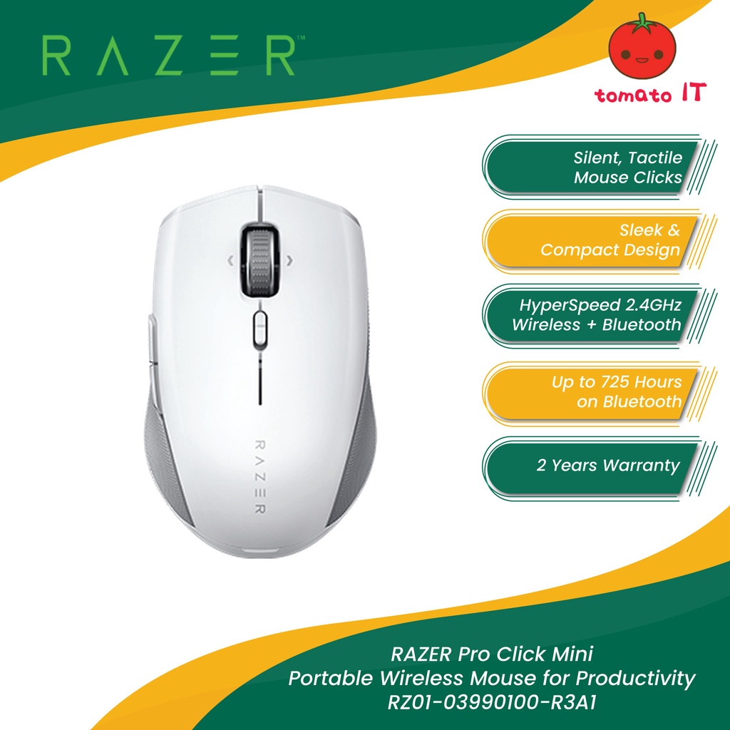 RAZER Pro Click Mini Portable Wireless Mouse - RZ01-03990100-R3A1 ...