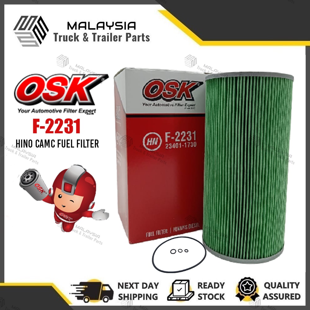 OSK F-2231 HINO 500 SERIES WCF122 FUEL FILTER (23401-1730) | Shopee ...