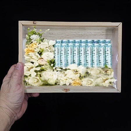 Frame Duit Hantaran Mas Kahwin in Rectangle c/w PVC Sheet kepingan pvc ...