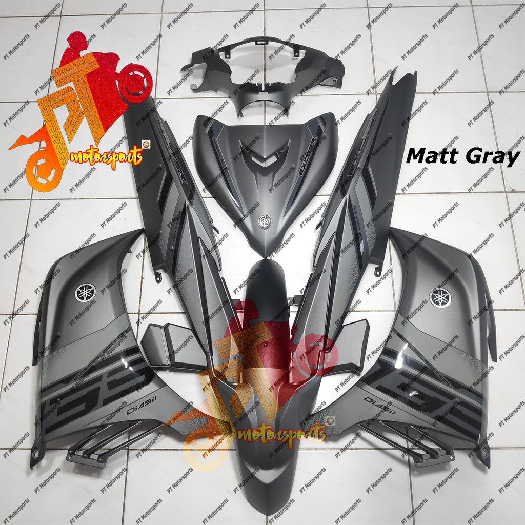 Yamaha Lc 135 Cover Set Body Set Matt Grey Exciter Kings 2021 Gray 85 V2 V3 V4 V5 V6 V7 | Shopee ...