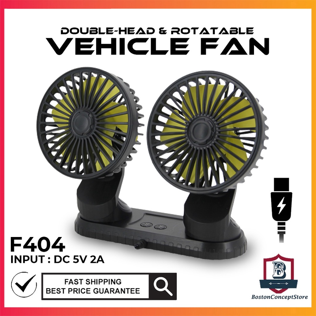 BOSTON Double Car Head Folding Fan Rotate and Turn Head F303 F404 F410 ...