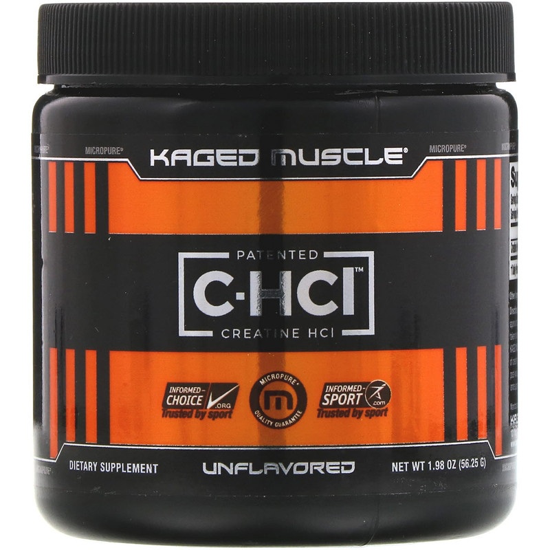 Kaged Muscle Patented C-HCI Creatine HCI Unflavored 1.98 oz (56.25 g ...