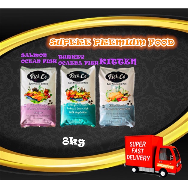 Rich Co Super Premium Kitten / Salmon COD Fish / Turkey Ocean Fish ...