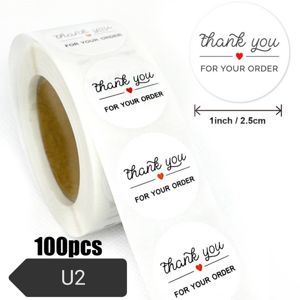 [Ready Stock]500pcs/Roll Thank You Sticker / Seal Label / Sticker ...