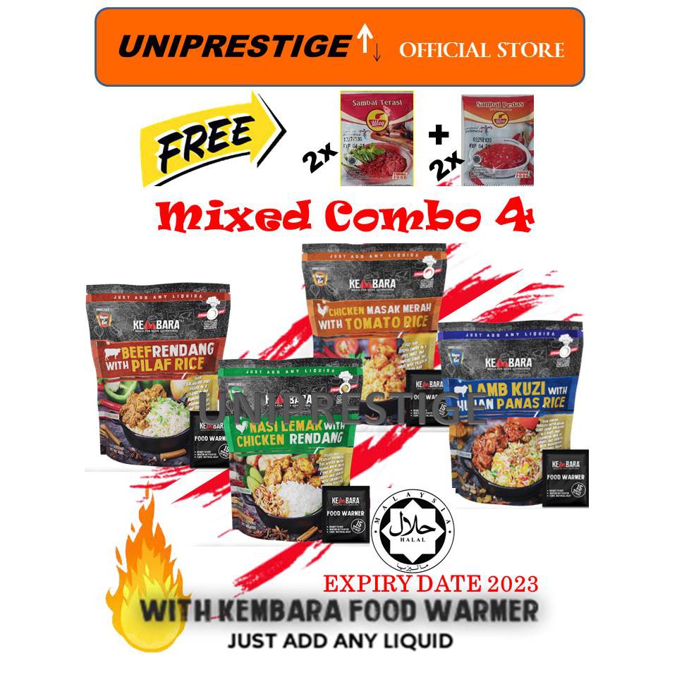 KEMBARA MEALS MIXED COMBO 4 (SELF HEATING MEALS) | Shopee Malaysia