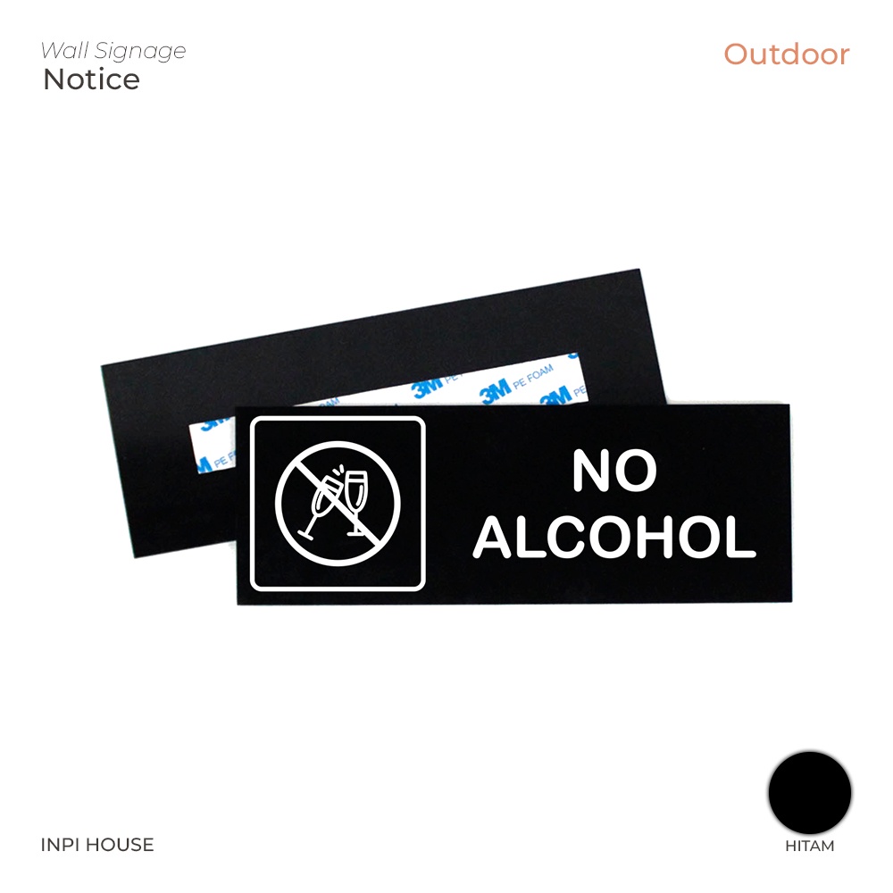 No alcohol sign board - prohibited from bringing liquors - acrylic logo ...