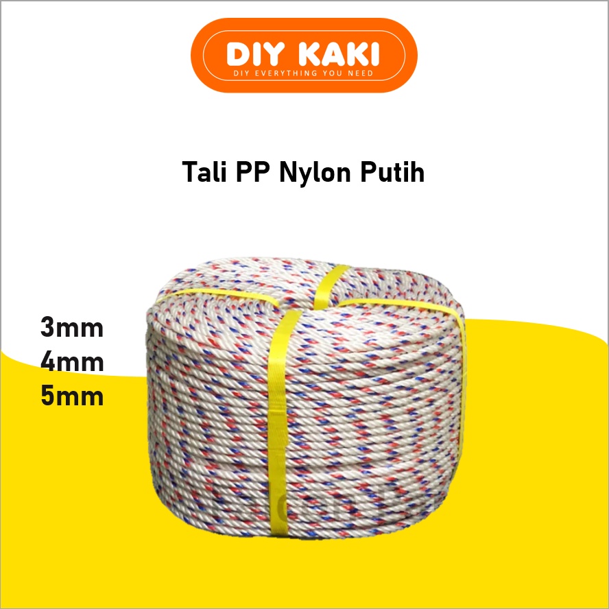 (1KG) 3mm - 16mm PP Rope | Polypropylene Rope | Tali Nylon PP Putih | Shopee Malaysia