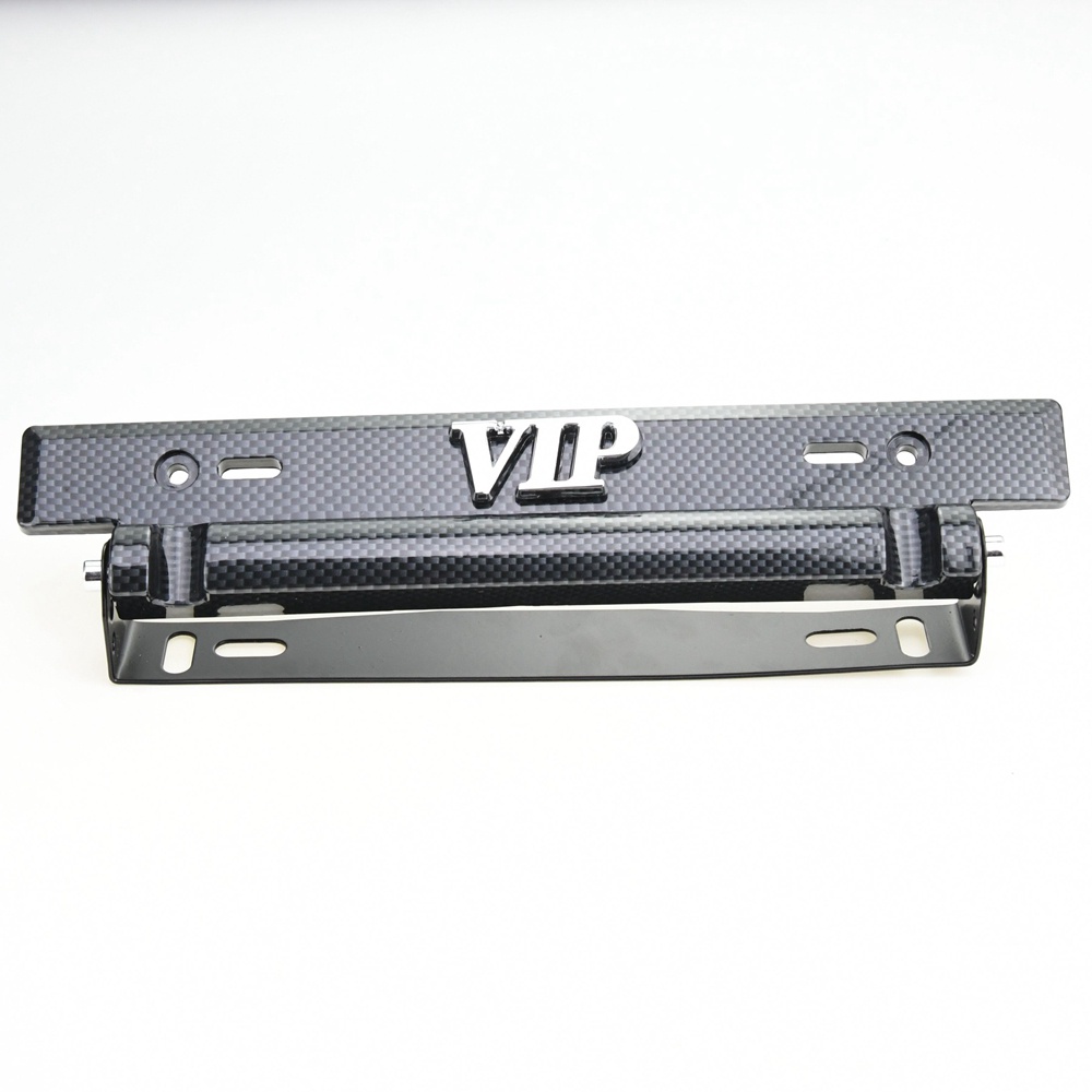 Universal Adjustable License Plate Holder 3D Emblem Car License Number Plate Frame Bracket TURBO ...