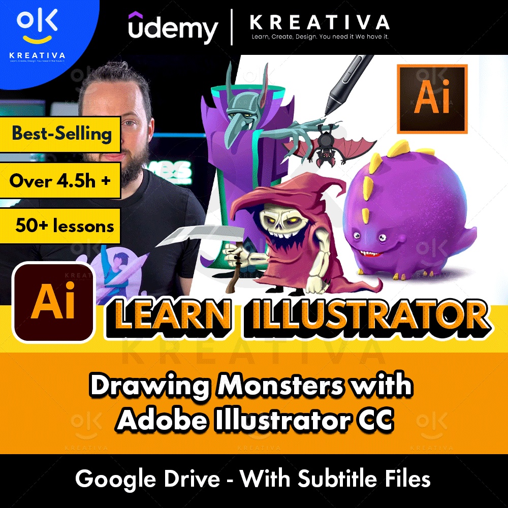 Video Course-Drawing Monsters with Adobe Illustrator CC | Learn ...