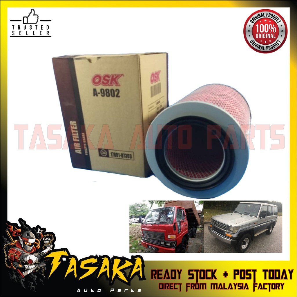 OSK AIR FILTER FOR TOYOTA LAND CRUISER LJ77 DAIHATSU DV24 V57 (A-9802 ...