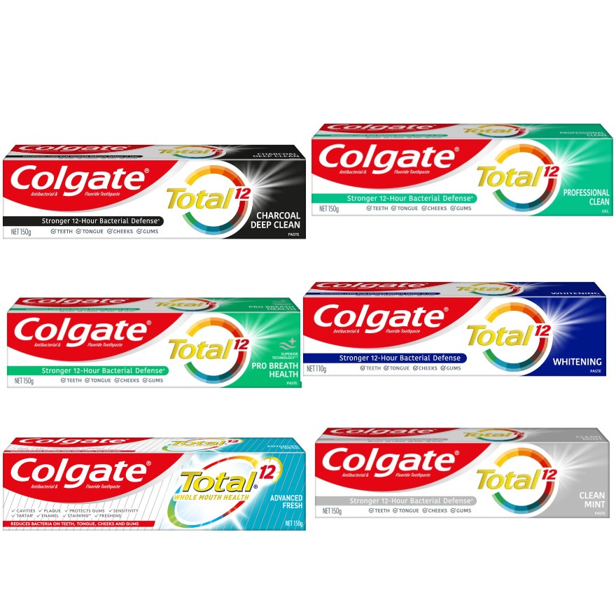 Colgate Total Toothpaste 150g*1 150g*2 Adv Fresh Pro Clean Gel Pro ...