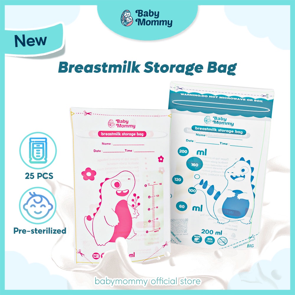 🇲🇾 BABYMOMMY Breast Milk Storage Bag Susu Bag Double Zip Lock 150ml ...