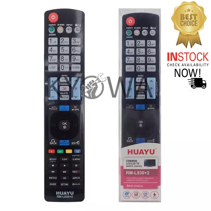 【🔥READY STOCK🔥FAST SHIPPING🔥】HUAYU rm-l930+2 Remote Control Replacement for LG TV LED/LCD ...