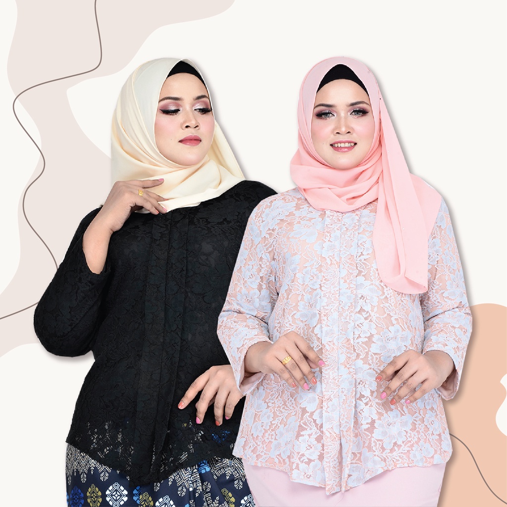[LUNA] (RAYA COLLECTION) PLUS SIZE MUSLIMAH Paradise Lace Kebaya 6765 ...